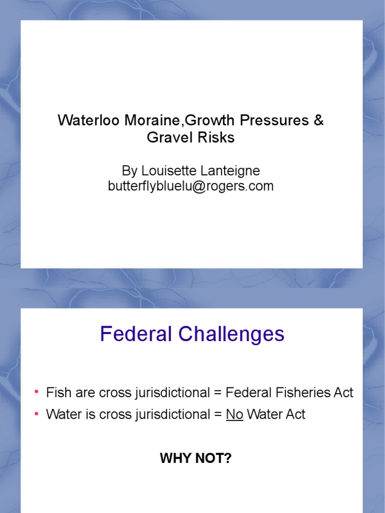 Protecting Waterloo Moraine's Water Supply | PDF | River | Lake Erie