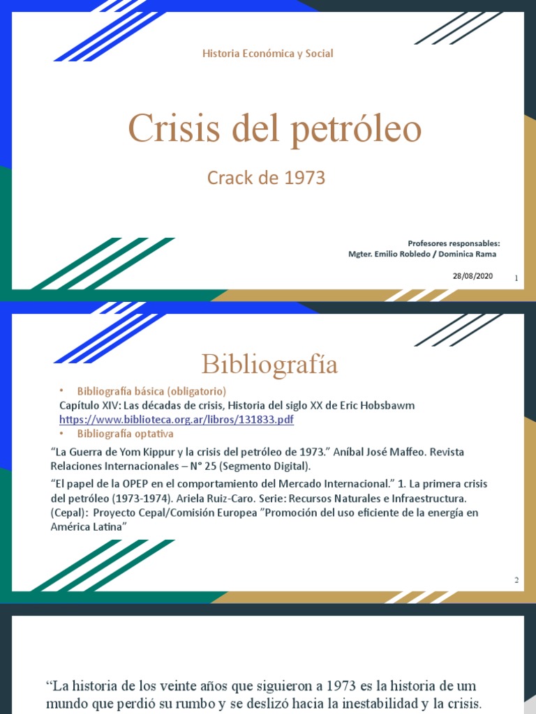 Crisis del Petróleo de 1973: Impacto Global | PDF | Crisis petrolera de ...
