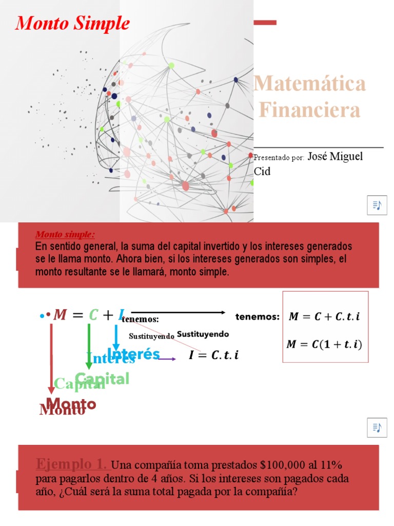 Cálculo de Monto Simple en Finanzas | PDF | Enseñanza de matemática ...