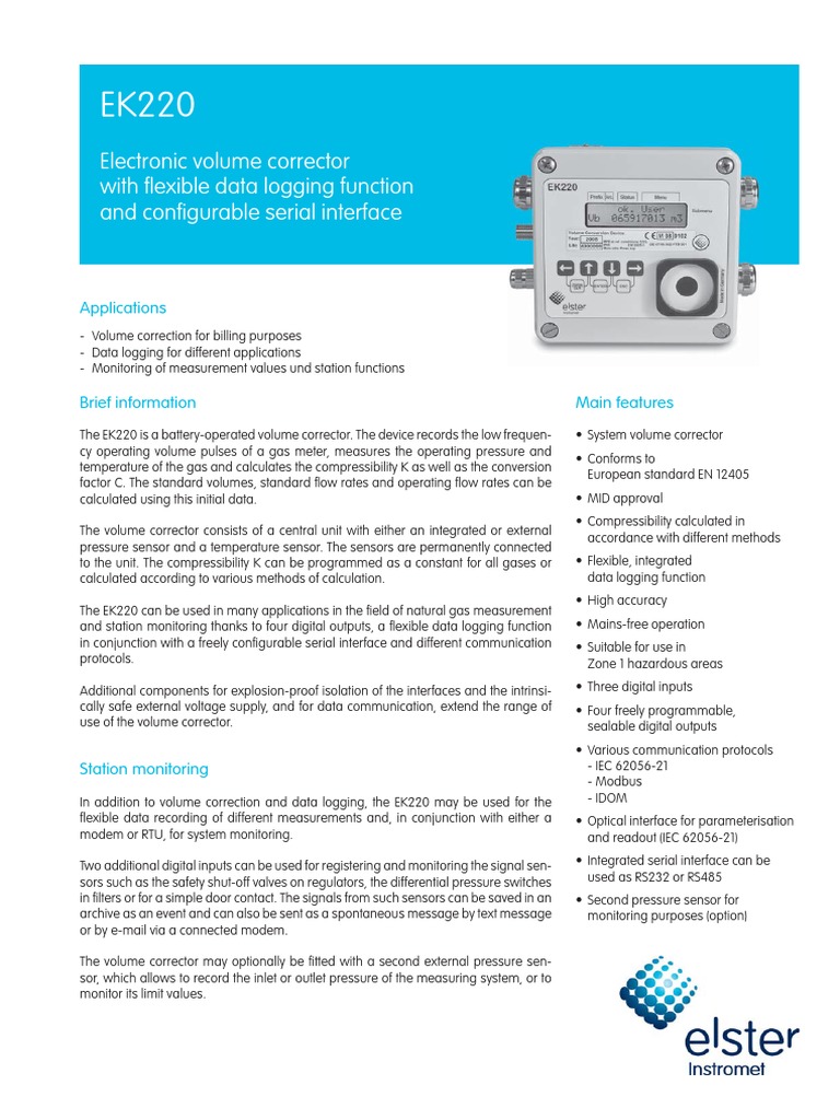The EK220: A Versatile and Configurable Electronic Volume Corrector for ...