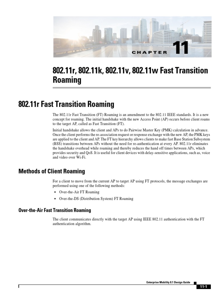 802.11r, 802.11k, 802.11v, 802.11w Fast Transition Roaming | Download ...