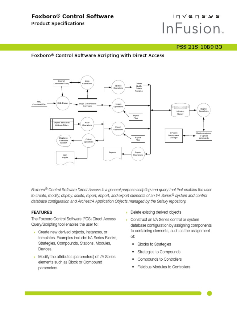 Foxboro Control Software: ® Product Specifications | PDF | Scripting ...