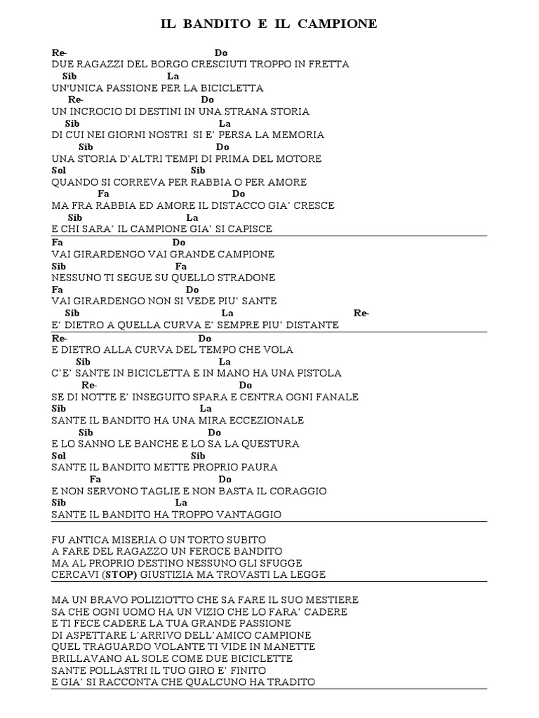Il Bandito e Il Campione | PDF