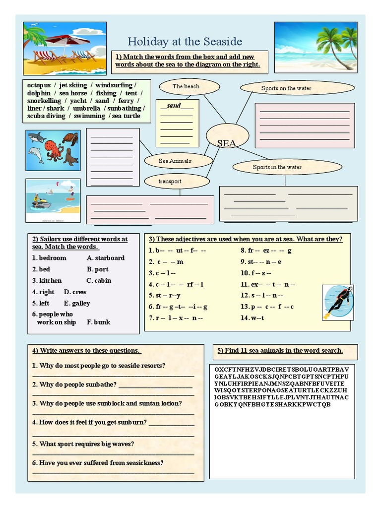 Seaside Holiday Activities Guide | PDF | Sea | Nature