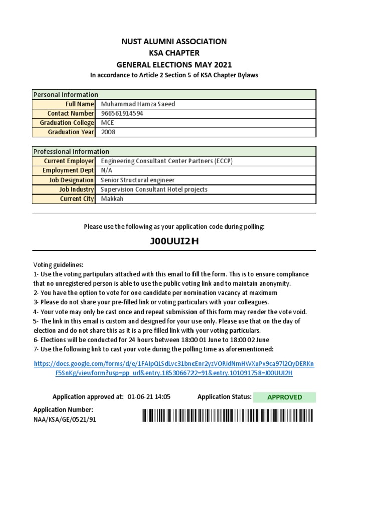 Registration - Muhammad Hamza Saeed | PDF