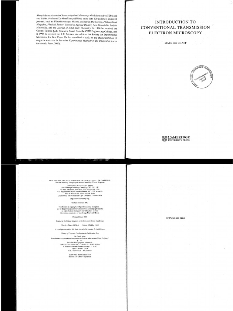 Introduction To Conventional Transmission Electron Microscopy ...