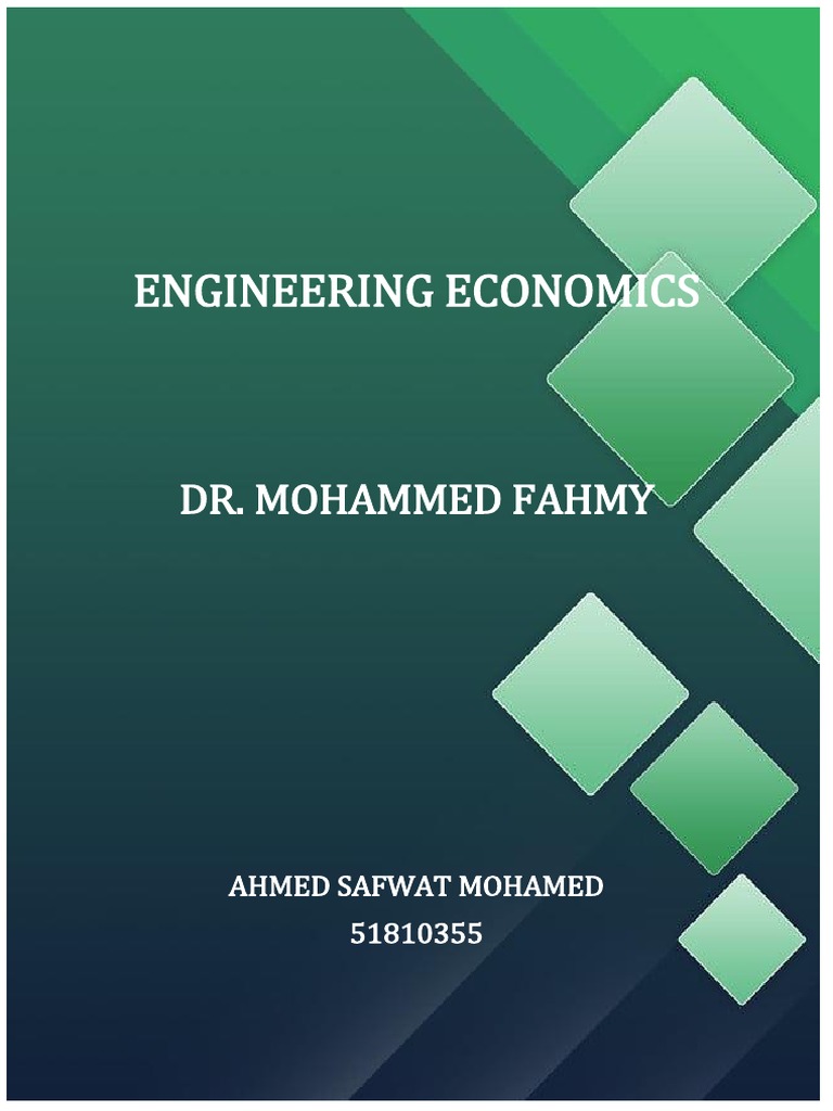Engineering Economics | PDF | Net Present Value | Cost–Benefit Analysis