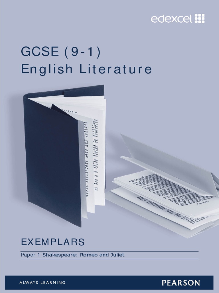 Gcse English Literature Specimen Paper Exemplars Romeo Juliet | PDF ...