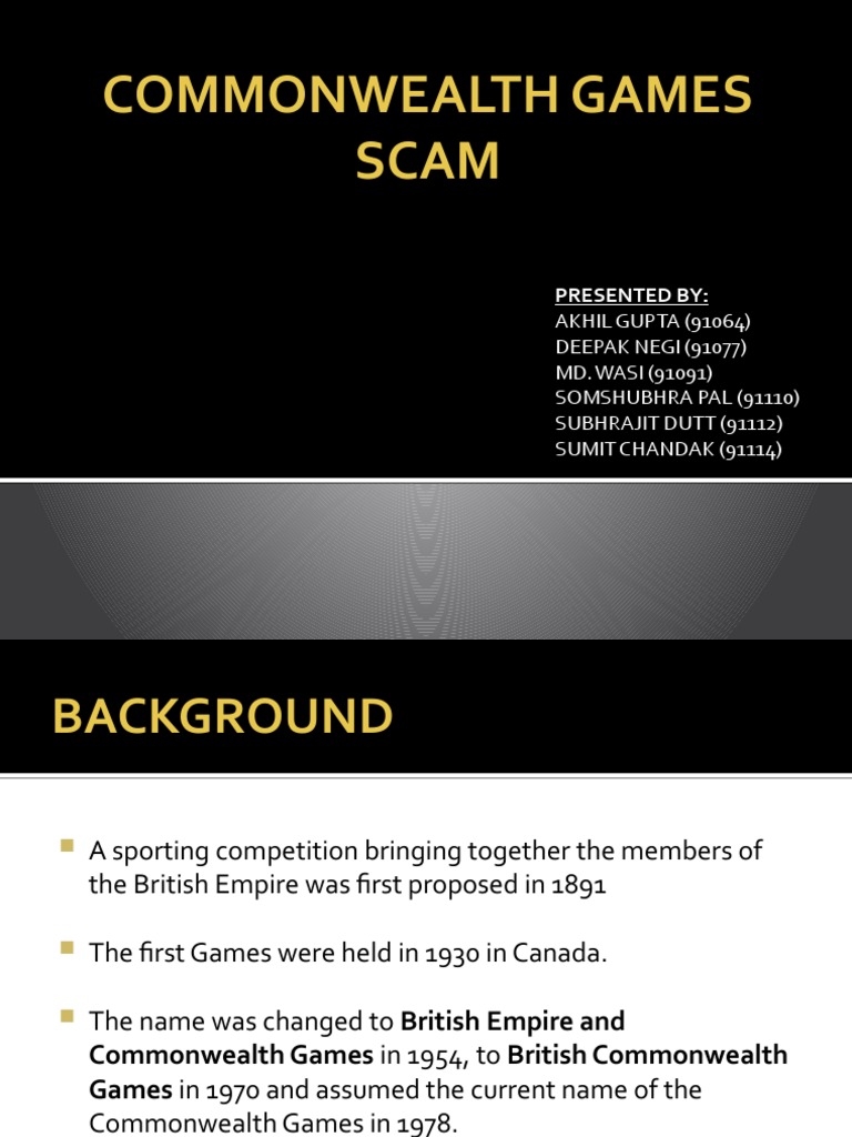 Commonwealth Games Scam: Presented by | PDF