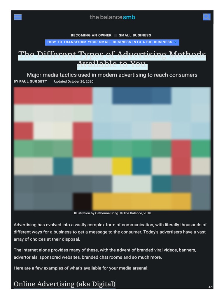 Different Types of Advertising Methods and Media - 1620160495275 | PDF ...