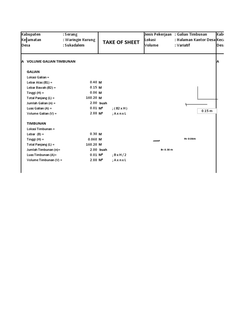 RAB Paving Block Kantor Desa New | PDF