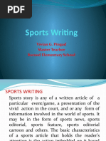 Sports Writing Sample | PDF | Student Sport | Sports