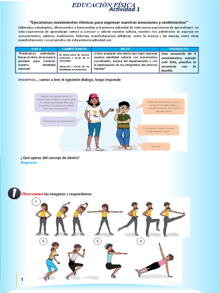 Ejecutamos Movimientos Rítmicos para Expresar Nuestras Emociones y ...