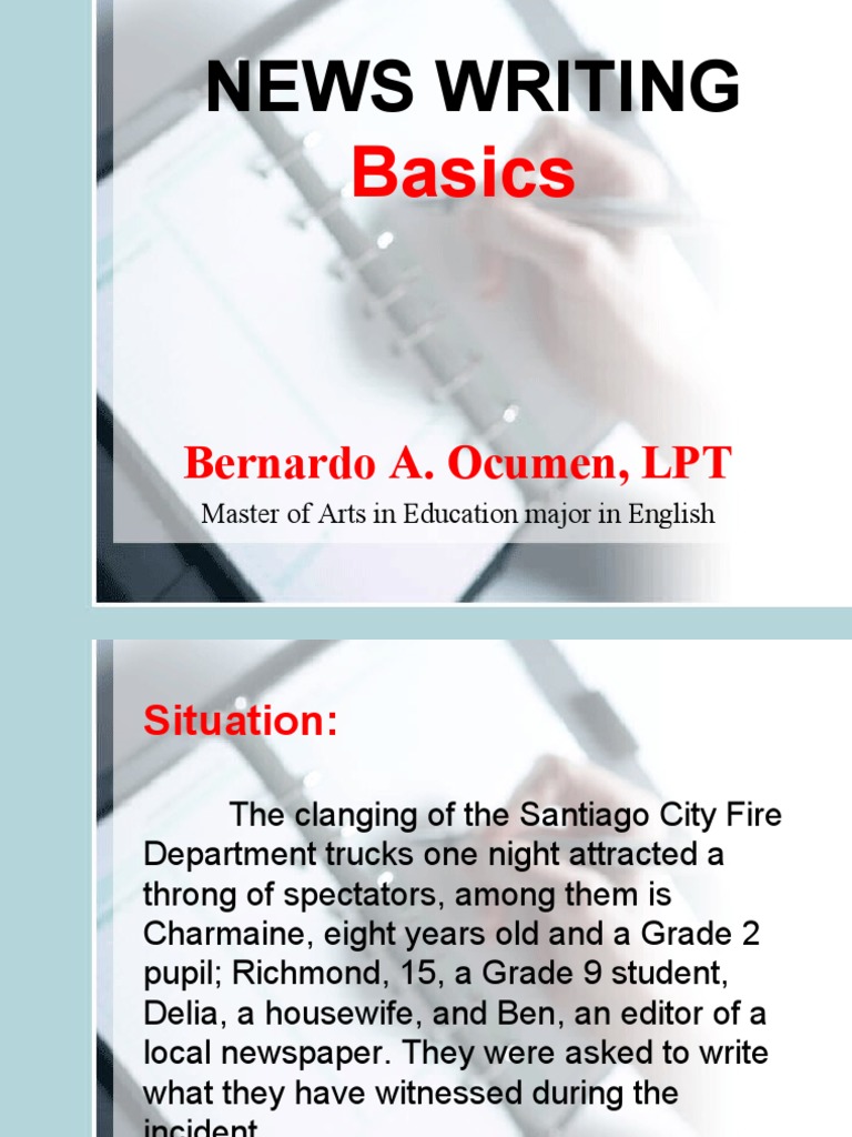News Writing Basics | PDF | News | Newspapers