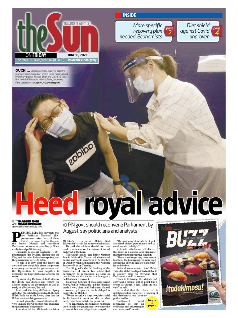 The Sun Daily 180621 | PDF | Diet (Nutrition) | Diet & Nutrition