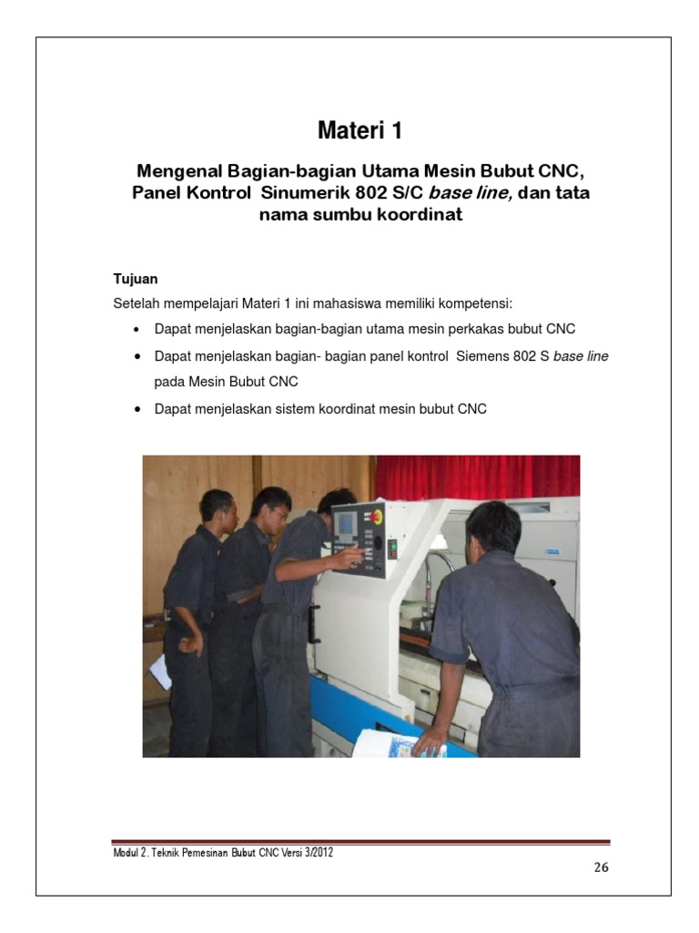Materi Mesin Bubut CNC | PDF | Komputer