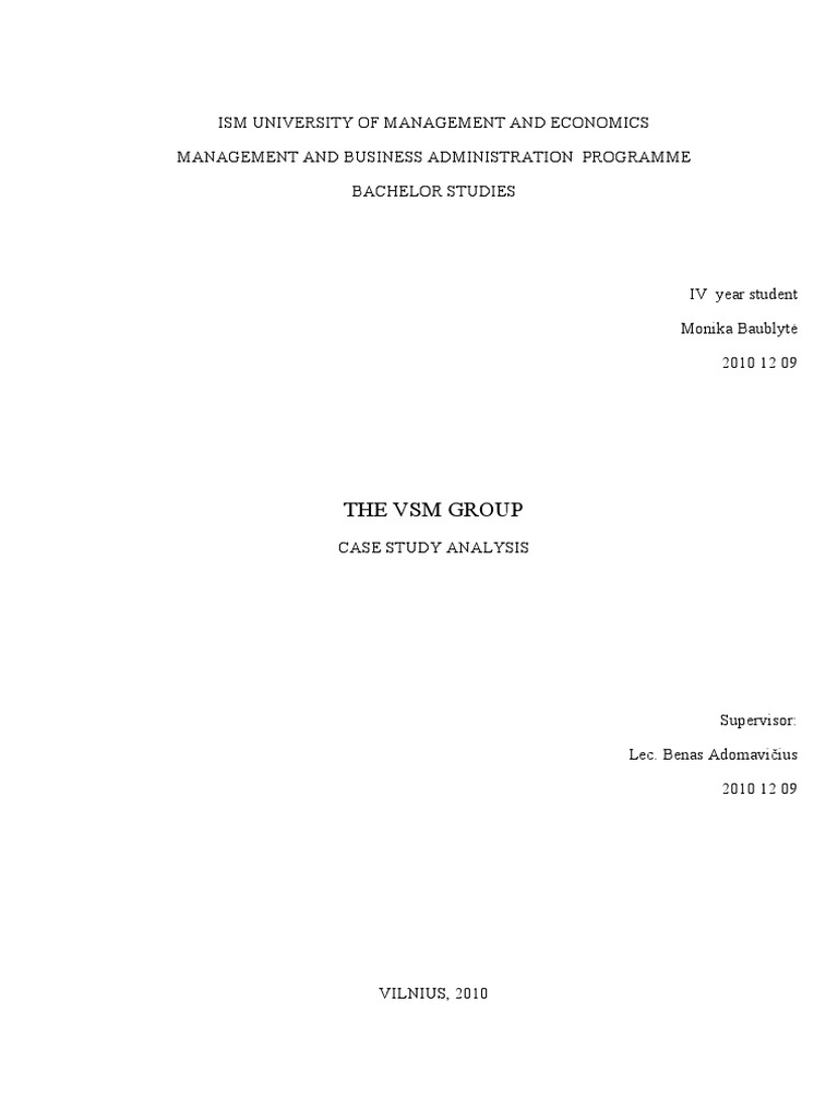 The VSM Group M.Baublyte | Download Free PDF | Brand | Retail