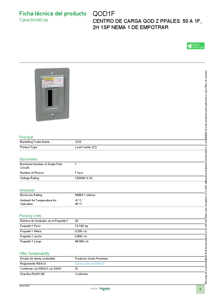 Centros de Carga QO - QOD1F | PDF
