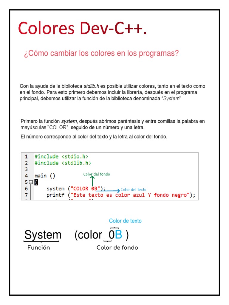 Colores en C | PDF