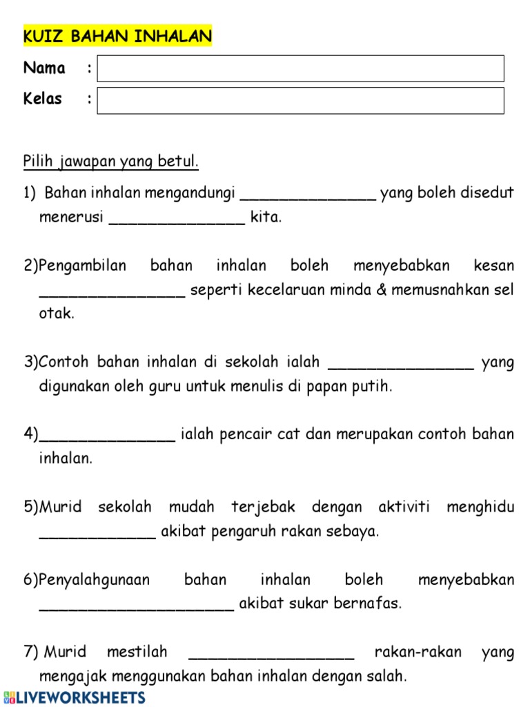PK Bahan Inhalan 1 | PDF