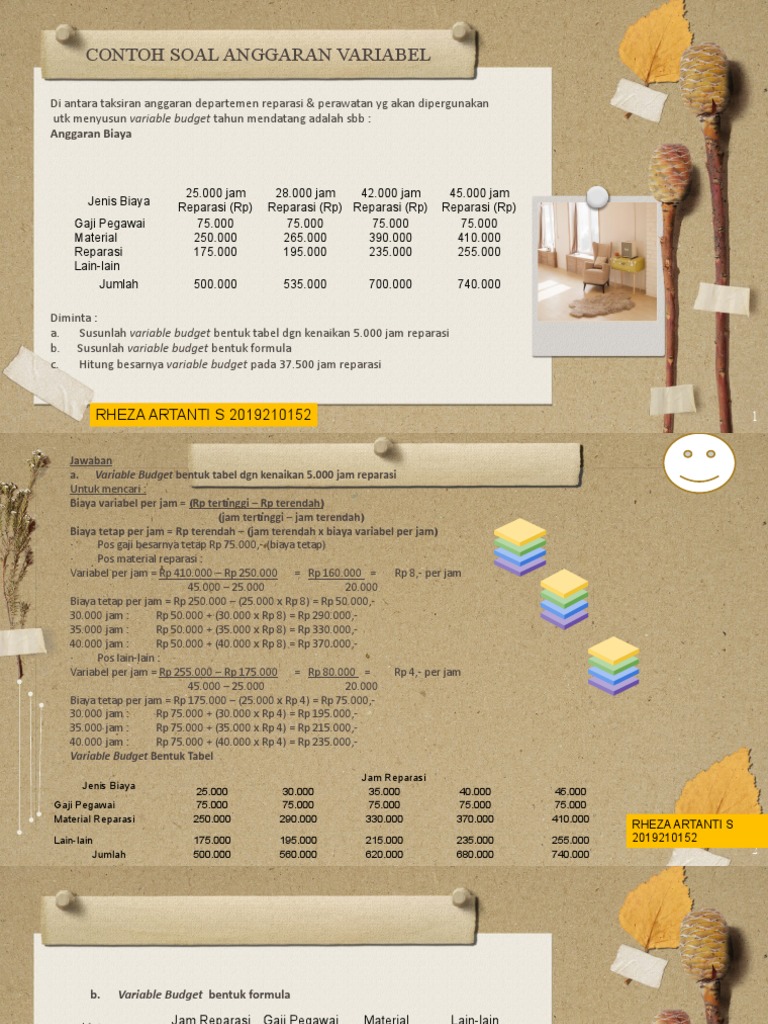Contoh Soal Anggaran Variabel | PDF