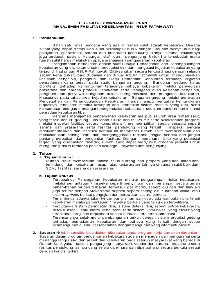 FIRE MANAGEMENT PLAN-jci-FMS7-rev - RSF | PDF | Pengembangan Diri | Sains & Matematika
