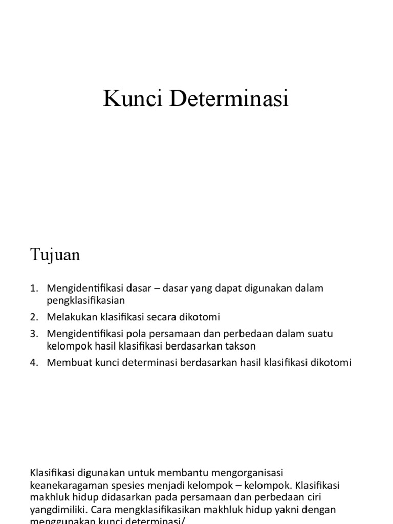 Kunci Determinasi | PDF