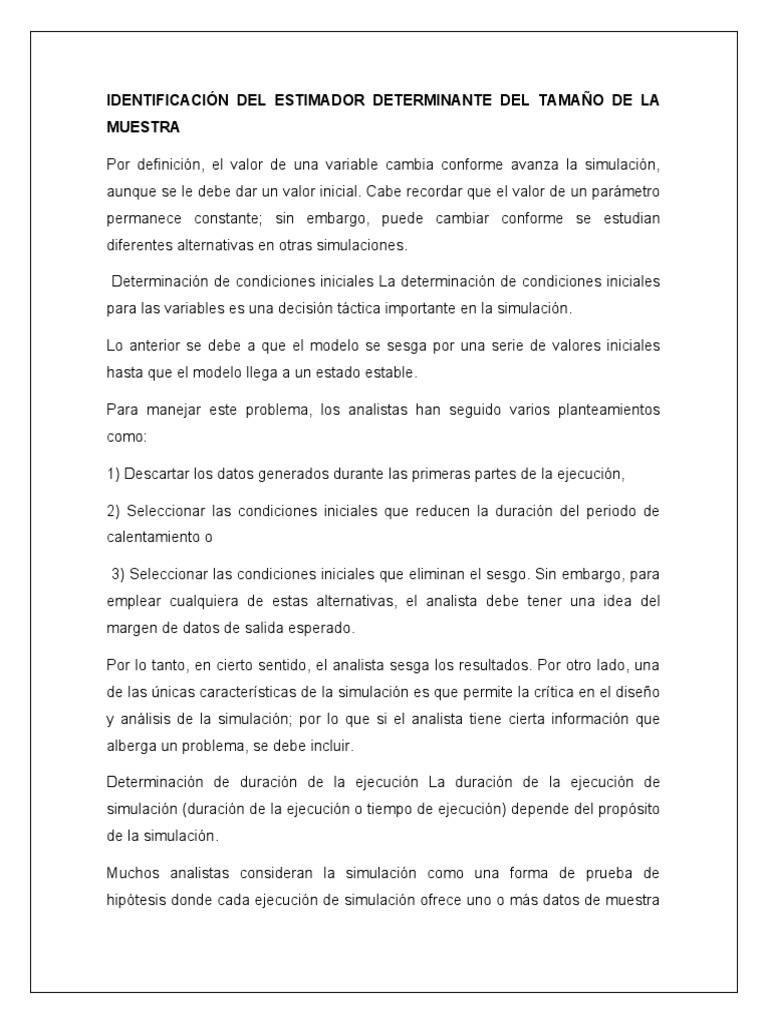 Identificación Del Estimador Determinante (Estimador Líder) Del Tamaño ...