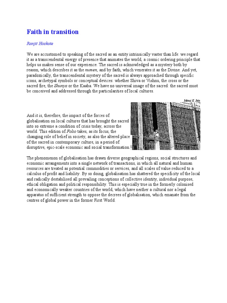 Faith in Transition | PDF | Religion And Belief