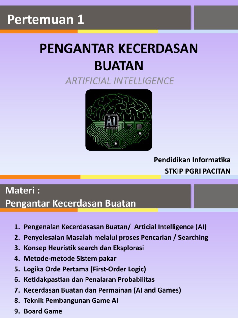 Kecerdasan-Buatan-PERTEMUAN 1 | PDF