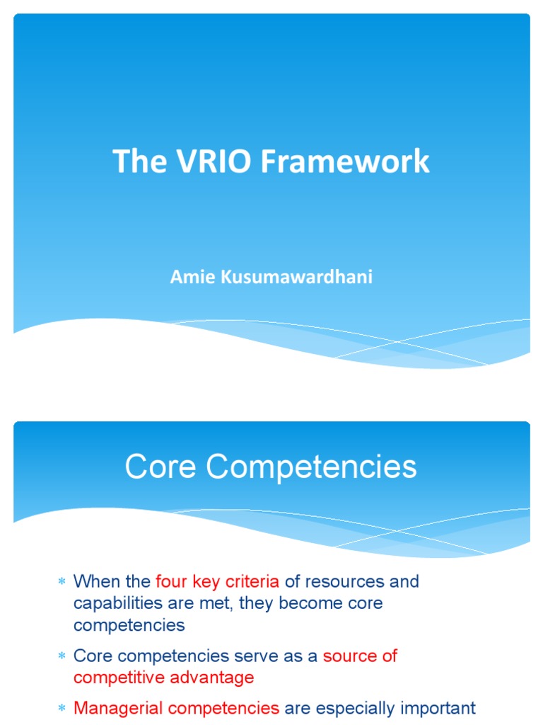 The VRIO Framework | PDF | Accountability | Economies