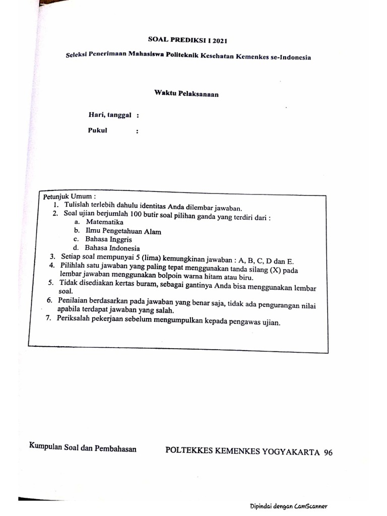 Pembahasan Soal Simama 2019 | PDF