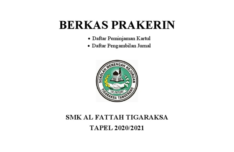 Cover Berkas Prakerin | PDF