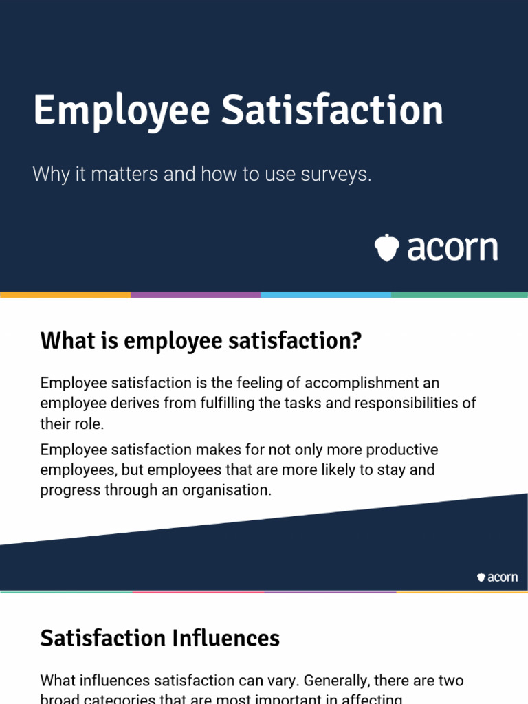 Employee Satisfaction: Why It Matters & How To Use Surveys | PDF | Job ...