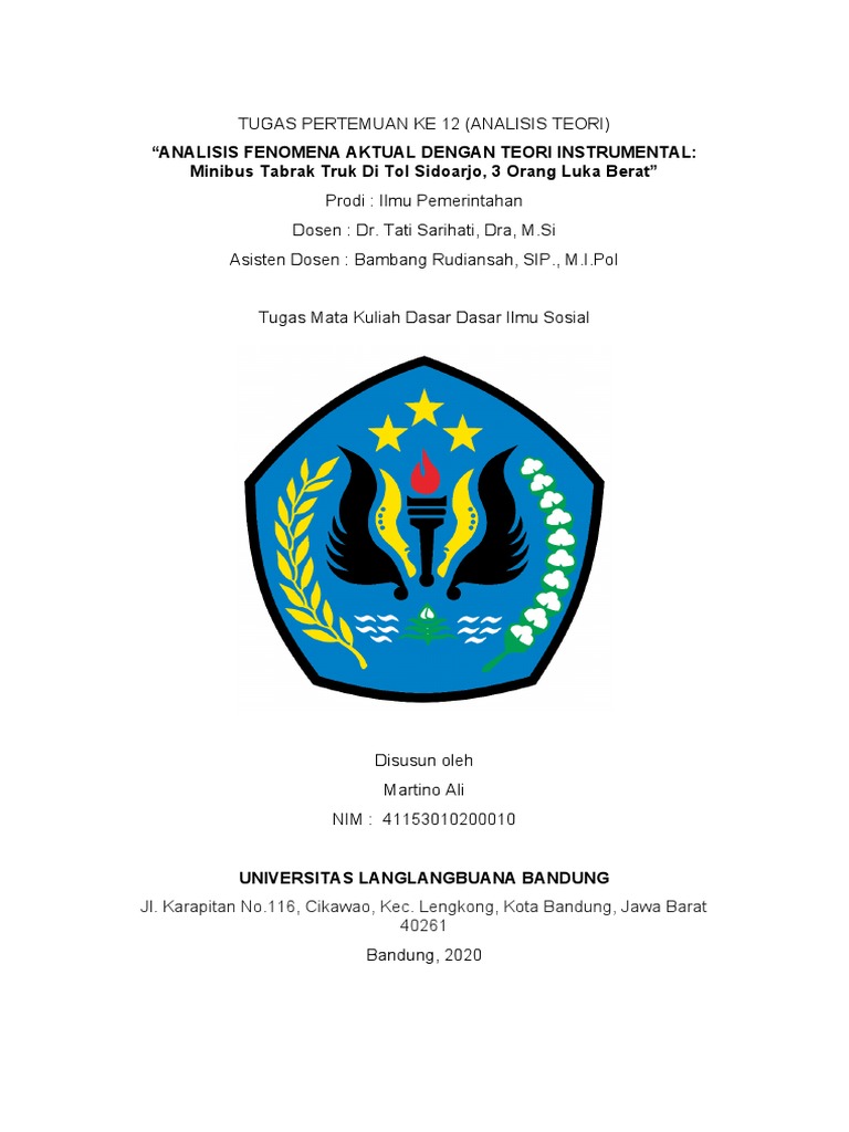 Tugas Membuat Tulisan Fenomena Aktual Dengan Teori Instrumental | PDF