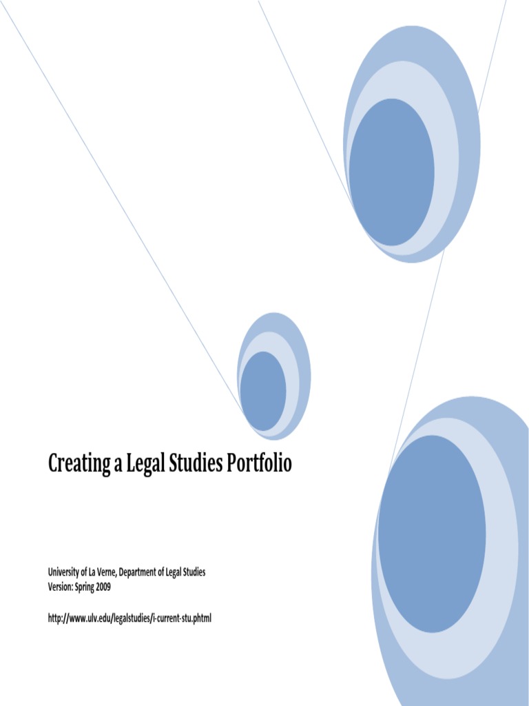 Legal Studies Portfolio Guide | PDF | Paralegal | Lawsuit