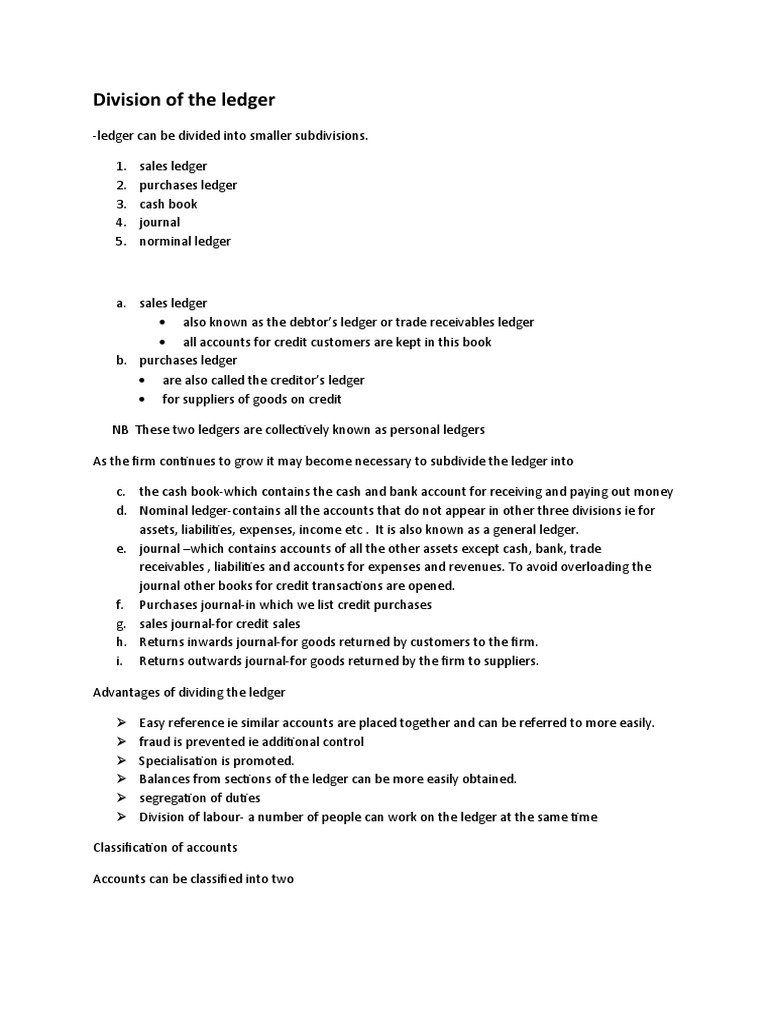 Division of The Ledger | PDF