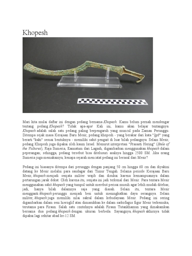 Jenis Pedang Khopesh | PDF