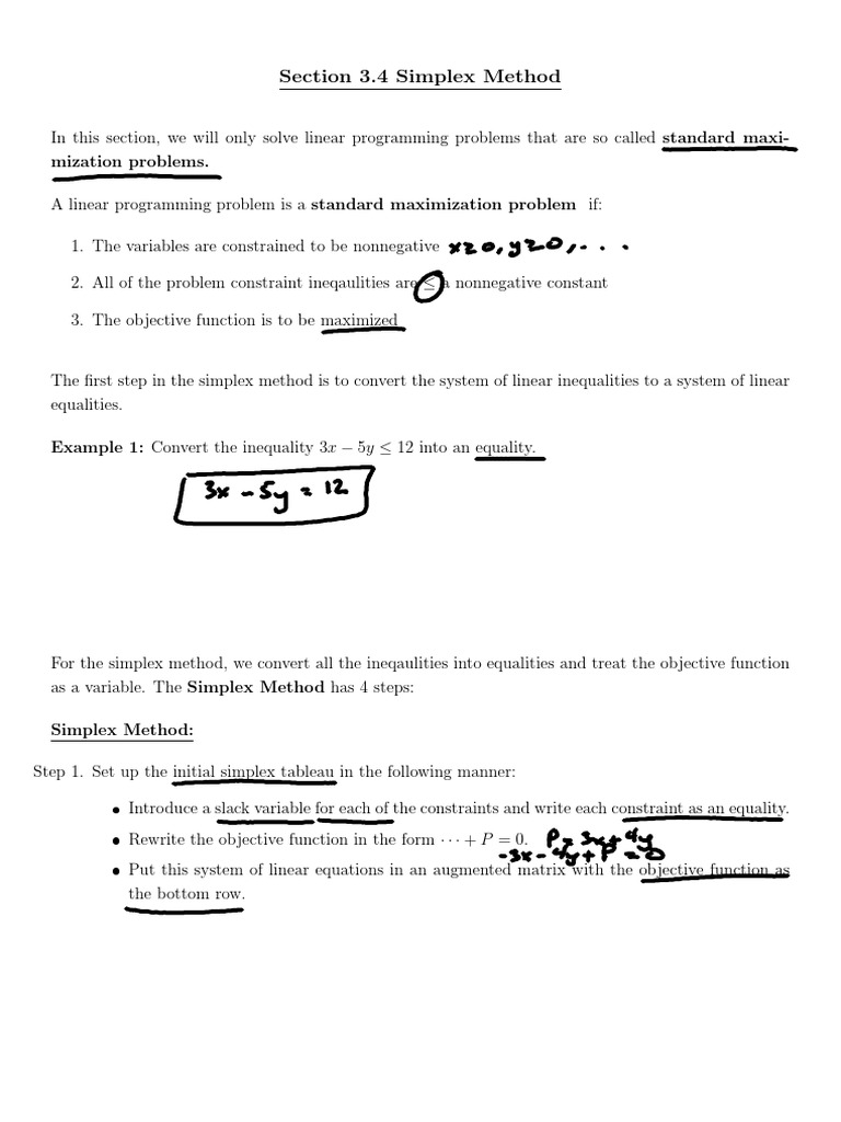 m140 Chapter3 Sec3.4 F18completed | PDF | Linear Programming | Applied Mathematics