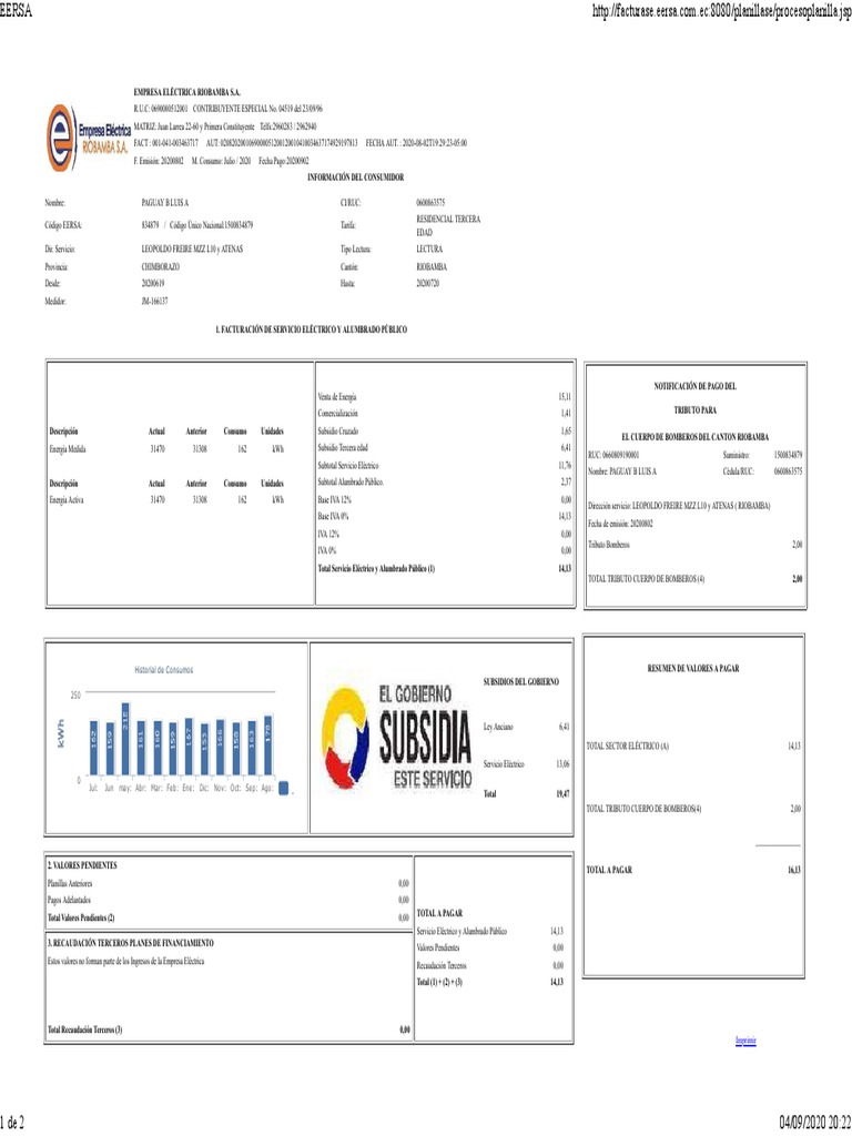 EERSA | Descargar gratis PDF | Servicios (economía) | Energia electrica