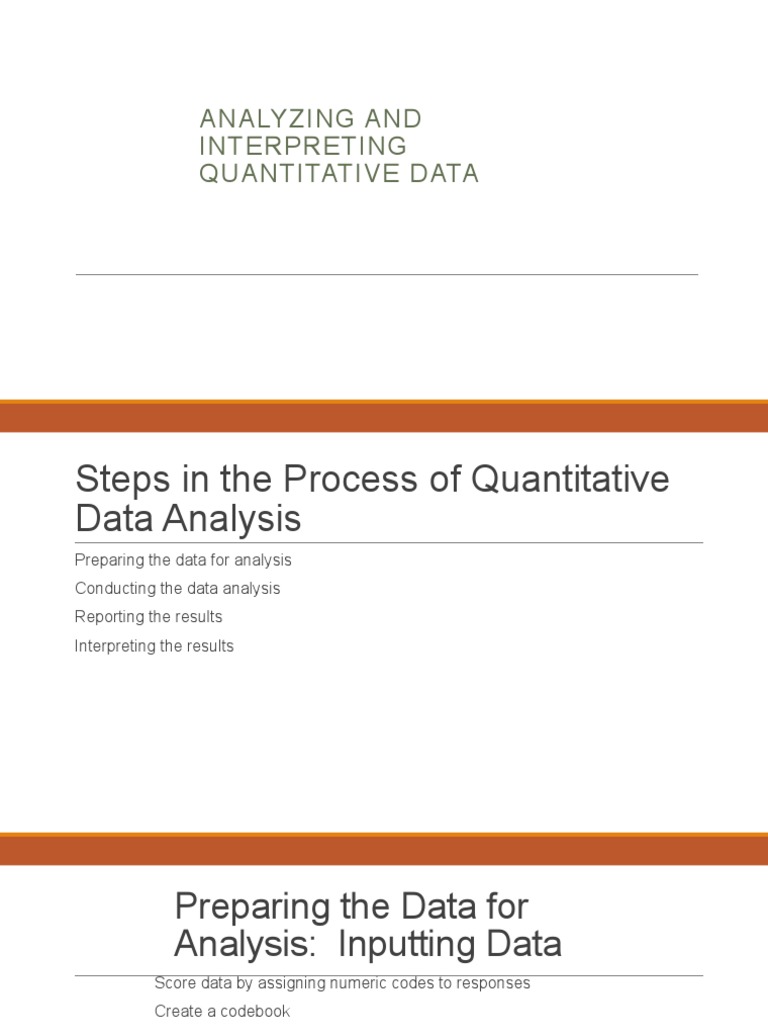 Analyzing and Interpreting Quantitative Data | PDF | Null Hypothesis ...