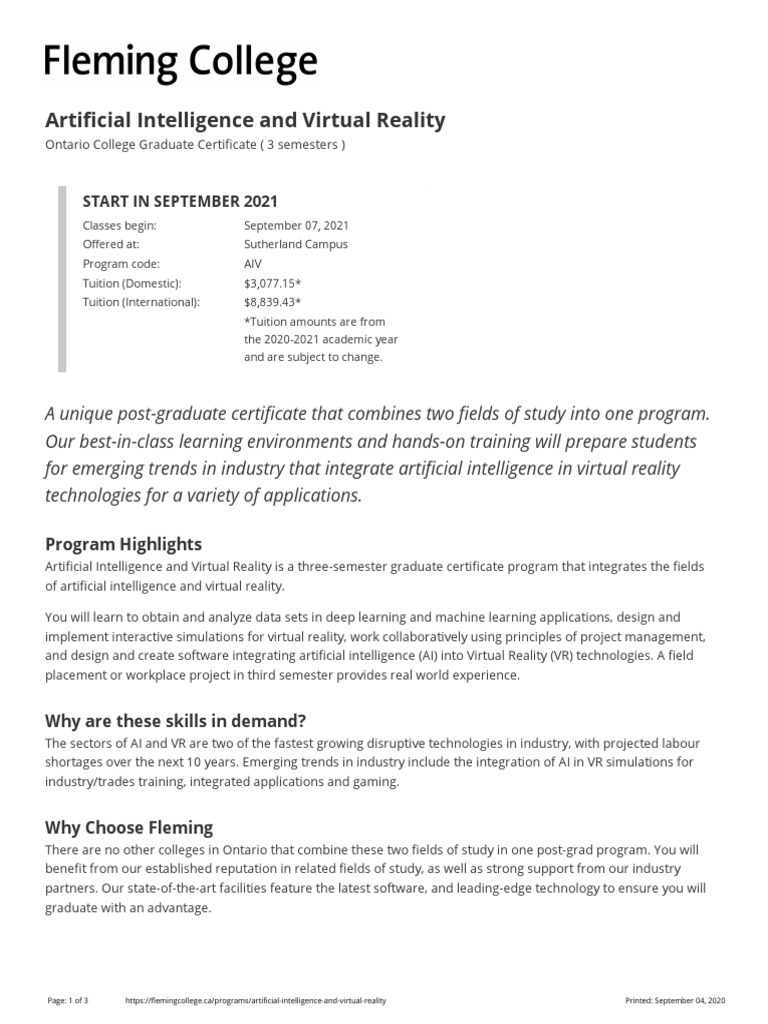 Artificial Intelligence and Virtual Reality | PDF | Virtual Reality ...