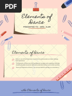 Understanding The Five Elements of Dance | PDF