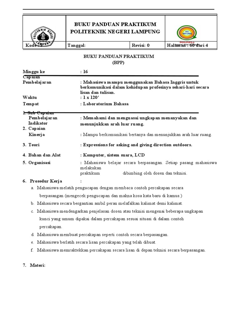 Buku Panduan Praktikum 16 | PDF