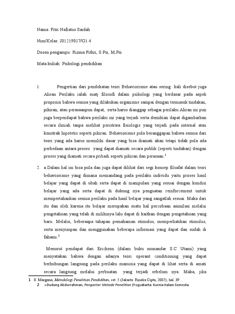 Tugas Psikologi Pendidikan Chapter 3 | PDF