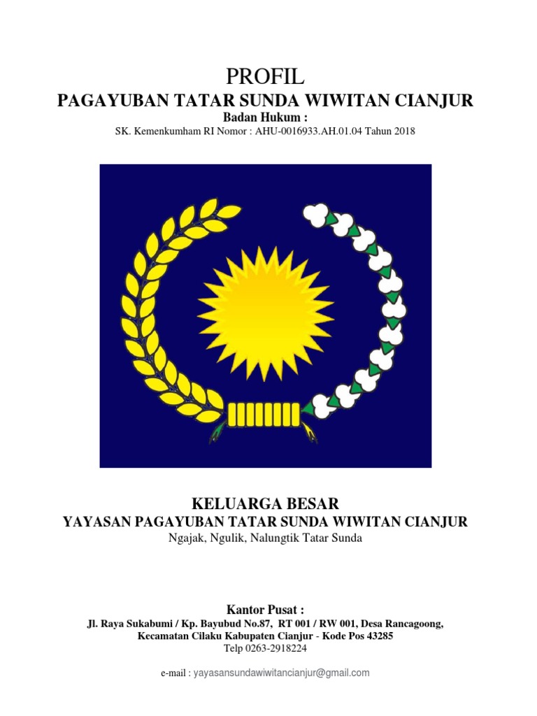 PROFIL YAYASAN TATAR SUNDA WIWITAN Ok | PDF | Perjalanan | Agama ...
