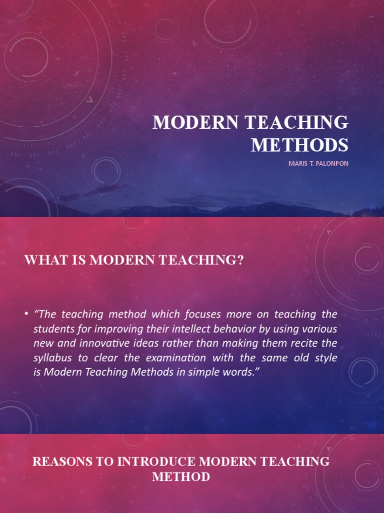 Modern Teaching Methods | PDF | Teaching Method | Learning