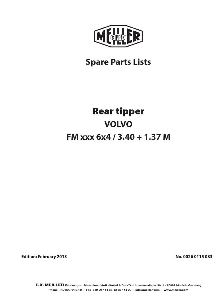 Meiller Kipper Rear Tipper VOLVO - 0026 - 0115 - 083 - 6X4 - en - Rus ...