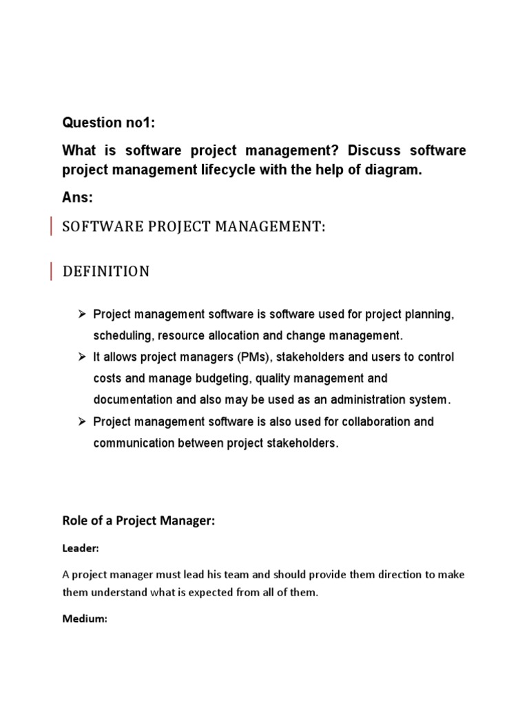 Software Project Management | PDF | Project Management | Feasibility Study