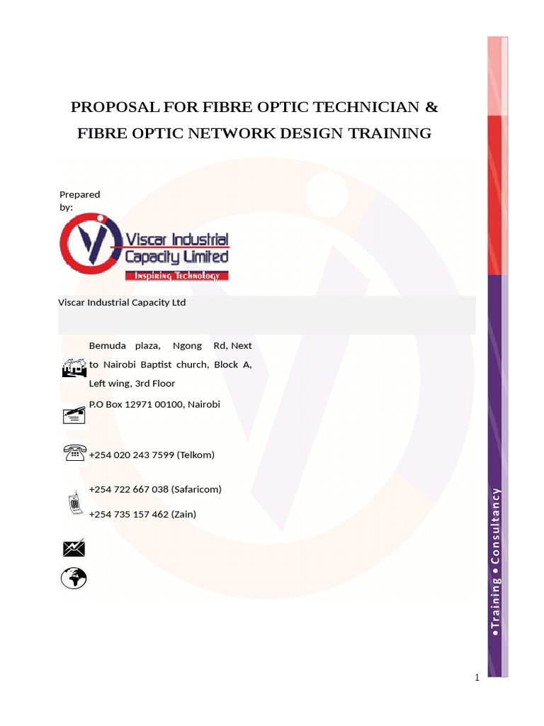 Detailed Proposal For Fibre Optic Trainings 2017 | PDF | Optical Fiber ...